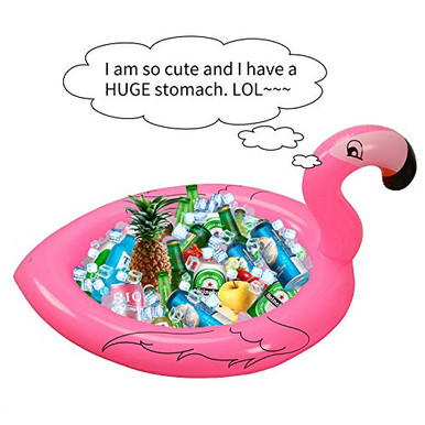 InnoBase Inflatable Flamingo Cooler Drink Holders Flamingo Beach ...
