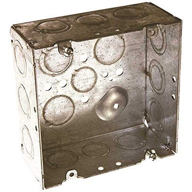 Hubbell WIRING257 662138 Square Box 4-11-16" with 12 TKO Side Knockouts ...