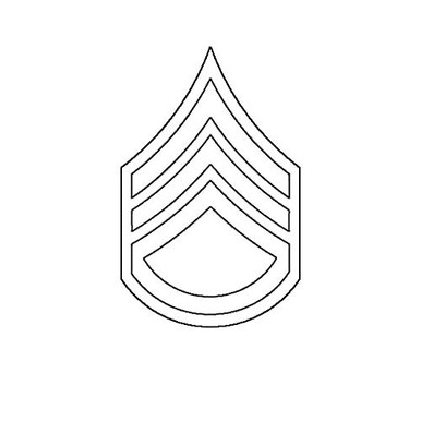EW Designs E-6 Staff Sergeant Rank Sticker Decal Vinyl SSG OR-6 E6 US ...
