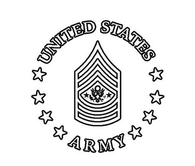 ION Graphics E-9 Command Sergeant Marjor US Army Rank Sticker Die Cut ...