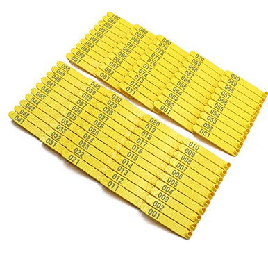 M.Z.A Numbered Ear Tags for Goats 001-100 One Piece Ear Tag Yellow ...