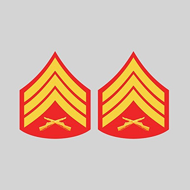 KW Vinyl Magnet Two Pack E-5 Sergeant Insignia Magnetic USMC Marine ...