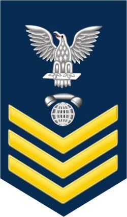US Navy Gold E-6 Interior Communications Technician IC Military Veteran ...