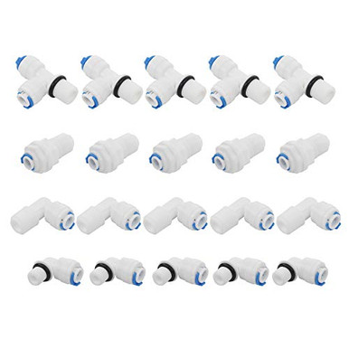 Pxyelec 20pcs 1-4 inch Quick Connect Push in to Connect Water Purifiers ...