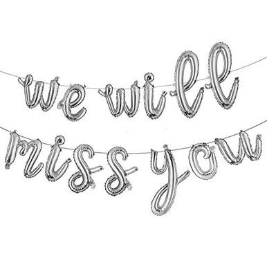 Farewell Party Decorations Supplies We Will Miss You Balloon Banner Kit Going Away Party Goodbye ...