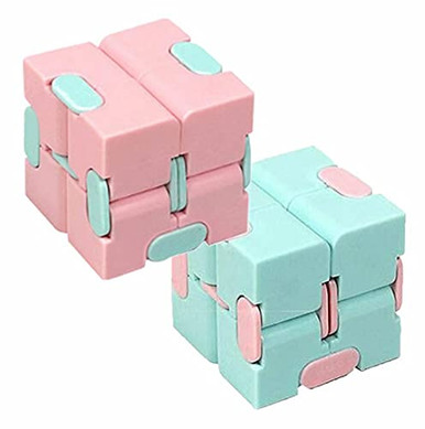 JIXIN Infinity Cube Fidget Toy for Adults and Kids - 2 Pieces Magic ...