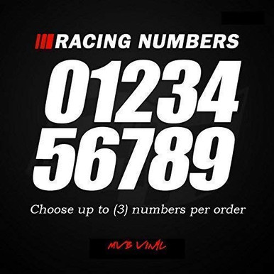 Racing Numbers Vinyl Decal Sticker 0498 - Plate Numbers Style 2 ...