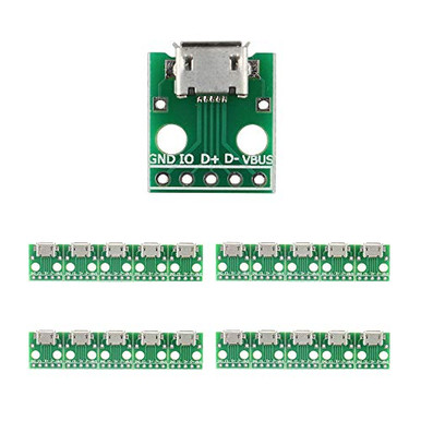 Comimark 20Pcs Micro USB to DIP Adapter 5pin Female Connector B Type ...
