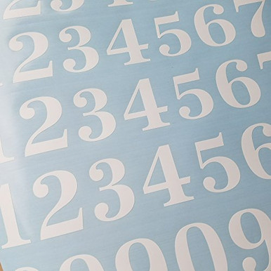 Classic Style Die Cut Vinyl Numbers (3 inch Matte White ...