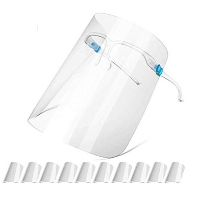 The Essential Goods Reusable 10 Pack Safety Face Shields With Pair Of ...