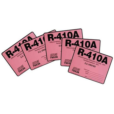 `-5- Pack R-410A - R410A Refrigerant Labels 79536 Color Coded ...