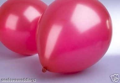 25 x 14" Cerise Pink Helium Quality Party Balloons - Warehousesoverstock