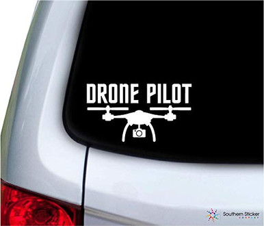 Southern Sticker Company Drone Pilot Text Drone 7x3.8 inches Size ...