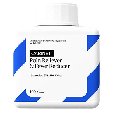 Cabinet Pain Reliever and Fever Reducer Ibuprofen 200mg 100 Tablets ...