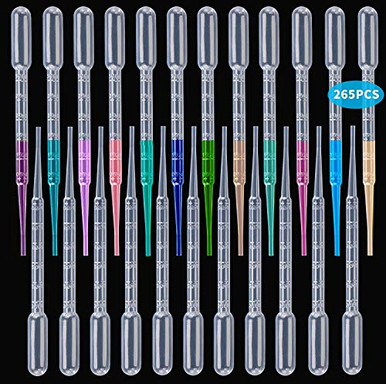 Pealeep 265 Pack 3ML Plastic Disposable Transfer Pipettes - Eye Dropper ...