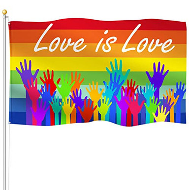 Vanproo 3x5Ft- 90x150cm Rainbow Flags with Brass Grommets LGBT Gay Pride Festival Banners ...