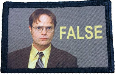 The Office Dwight Schrute"False" Morale Patch Funny Tactical Military ...