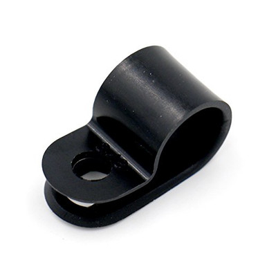 Baomain R-Type Cable Clamp 1-2 Inch Black 100 Pack - Warehousesoverstock