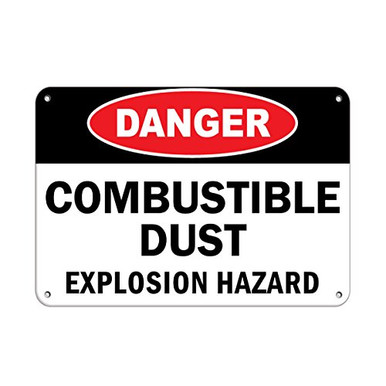 Danger Combustibl?e Dust Explosion Hazard Flammable Label Vinyl Decal ...