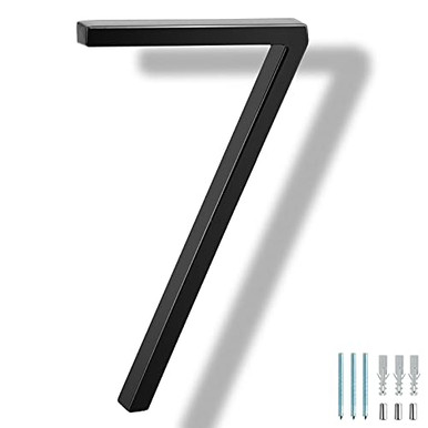 Covanm Floating House Number Black Floating Mount 5 Inch Modern House ...