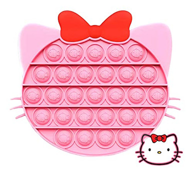 YFC Hello Kitty Pink Cat pop it Toy TikTok Shape Soft Silicone Kids ...