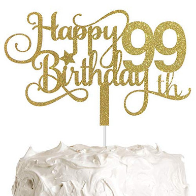 ALPHA K GG 99th Birthday Cake Topper Happy 99th Birthday Cake Topper ...
