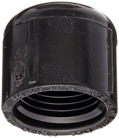 Spears 448-B Series PVC Pipe Fitting Cap Schedule 40 Black 1-2" NPT ...