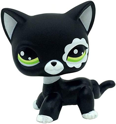 LPS-L Rare FiguresCuetrade Rare Mini Pet Toys 2249 Black Short Hair Cat ...