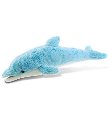 DolliBu Plush Dolphin Stuffed Animal - Soft Fur Huggable Blue Dolphin ...