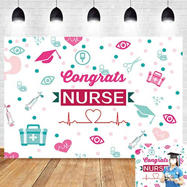 Congrats Nurse Photography Backdrops 2021 Nurse Graduation Photo Booth ...