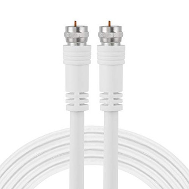 GE RG6 Coaxial Cable 15 ft. F-Type Connectors Double Shielded Coax ...
