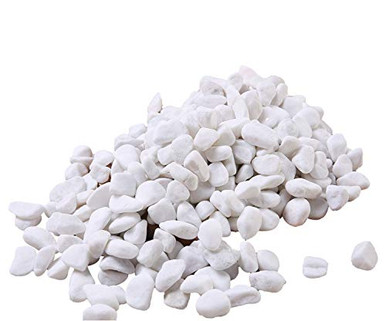 FANTIAN Natural Polished White Pebbles - 2 lbs White Gravel for ...