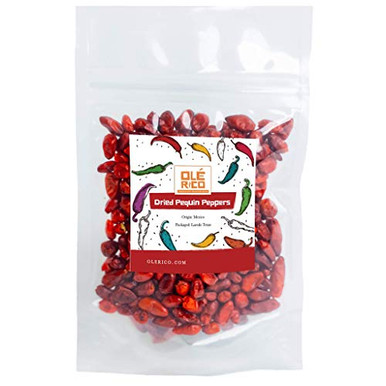 Ole Rico Dried Pequin Chiles Peppers 3 Oz - Hot Whole Dried Chili ...