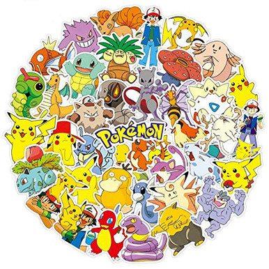 Pokemon Stickers for Hydro Flask 50 PCS Vinyl Waterproof Stickers for ...