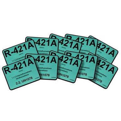 `-10- Labels - R-421A - R421A Refrigerant Labels 04421 Color Coded ...