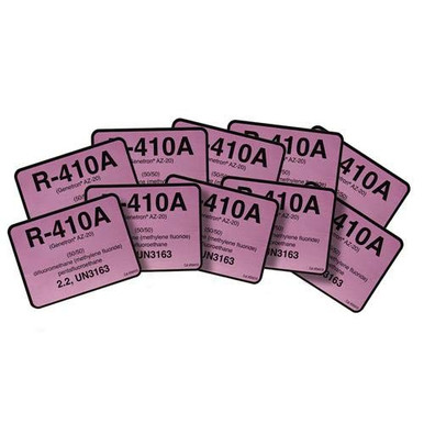 R-410A - R410A - Genetron AZ-20 Refrigerant Labels 04410 Color Coded ...