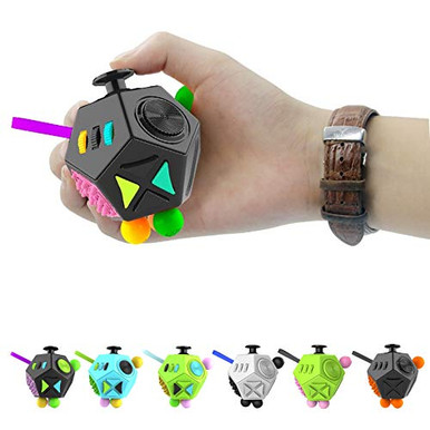 Allaind Dice Fidget Cube Toys Fun 12 Sided Anti-Anxiety Relieve Stress ...