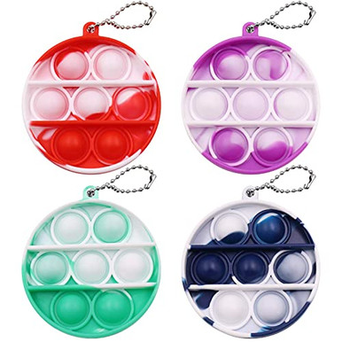 ONEST 4 Pieces Silicone Mini Push Pop Bubbles Fidget Sensory Toy Mini ...