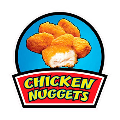 Die-Cut Sticker Multiple Sizes Chicken Nuggets Style B Restaurant and ...