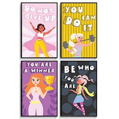 Girls Room Décor Wall Posters - Inspirational and Motivational Quotes ...