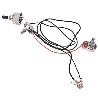 3 Way Guitar Wiring Harness Toggle Switch One Volume One Tone Jack for ...