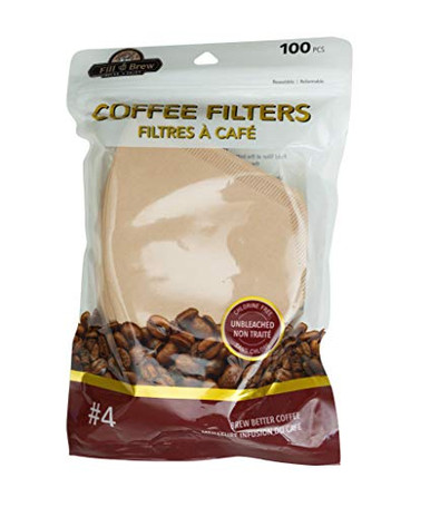 Fill 'n Brew Disposable 4 Coffee Filters Cone Shape Unbleached and Eco ...