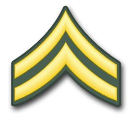 US Army E-4 Corporal Rank Insignia Vinyl Transfer Decal Sticker 3.8 ...