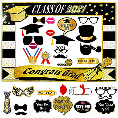 32 Sets Of Hand-Held Photo Props For The 2021 Graduation Photo Booth ...