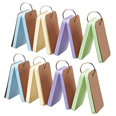 Blank Flash Cards Colored Index Cards with Ring Heavy Weight Small ...