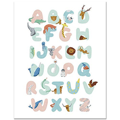 11x14 Kids Alphabet Poster-Wall Art For Kids-Kids Wall Decor-Baby ...