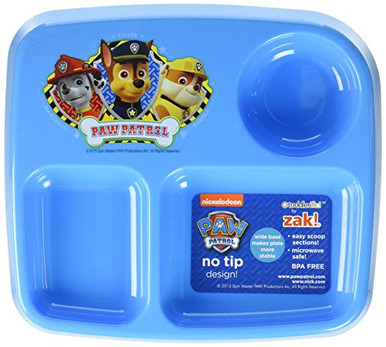 Zak Designs Toddlerific 7-inch Divided Plate Paw Patrol ...