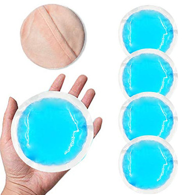 Small Round Gel Ice Packs -5 Pack- Flexible Reusable Cooling Pad with ...