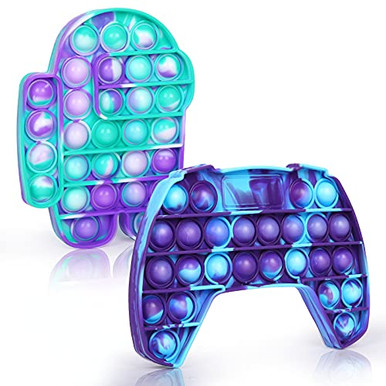 i-FSK Tie-dye Among in Us and Game Controller Pop on Its2 Pack Push Pop ...