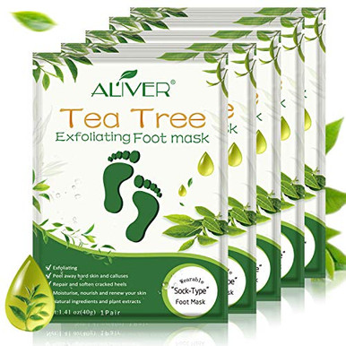 Foot Peel Mask 5 Pack - For Cracked Heels That Remove Dead Skin Silky ...